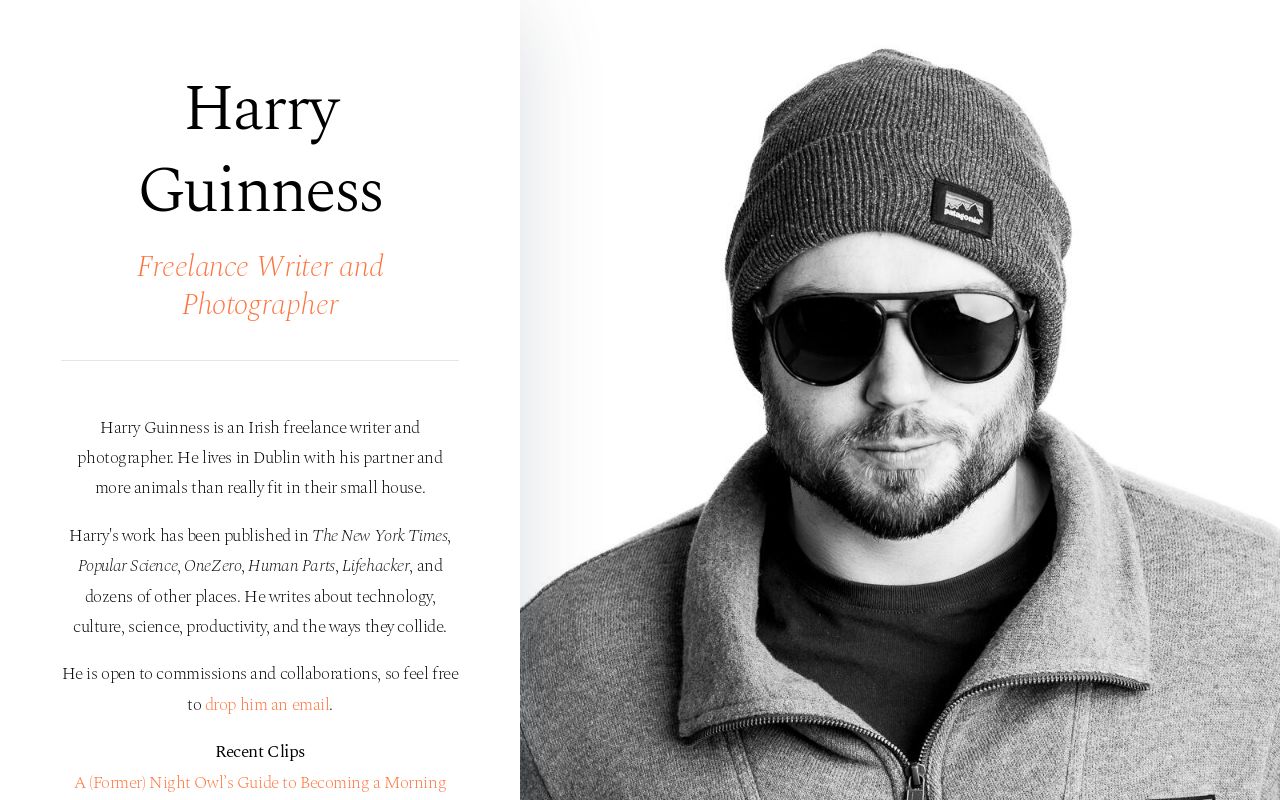 Harry Guinness — Writer